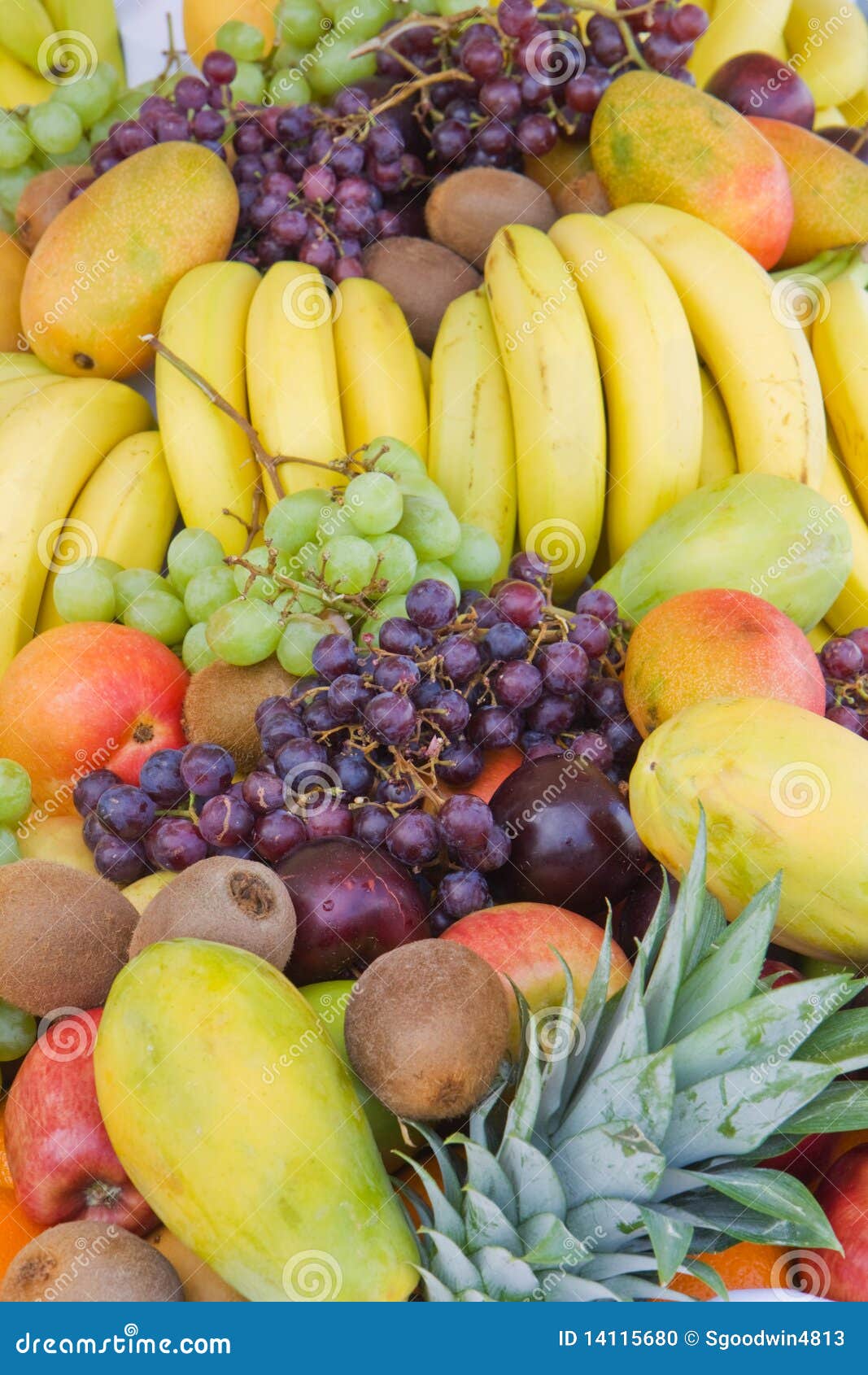 Vertical Mezclada De La Fruta Foto de archivo - Imagen de color, fondo ...