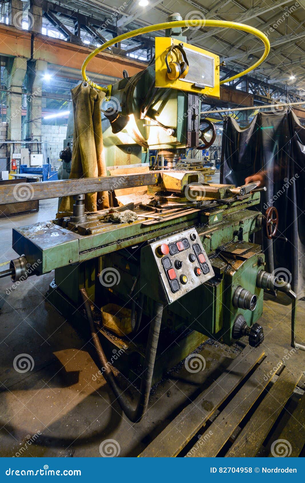 Vertical Milling Machine. stock photo. Image of instrument - 82704958