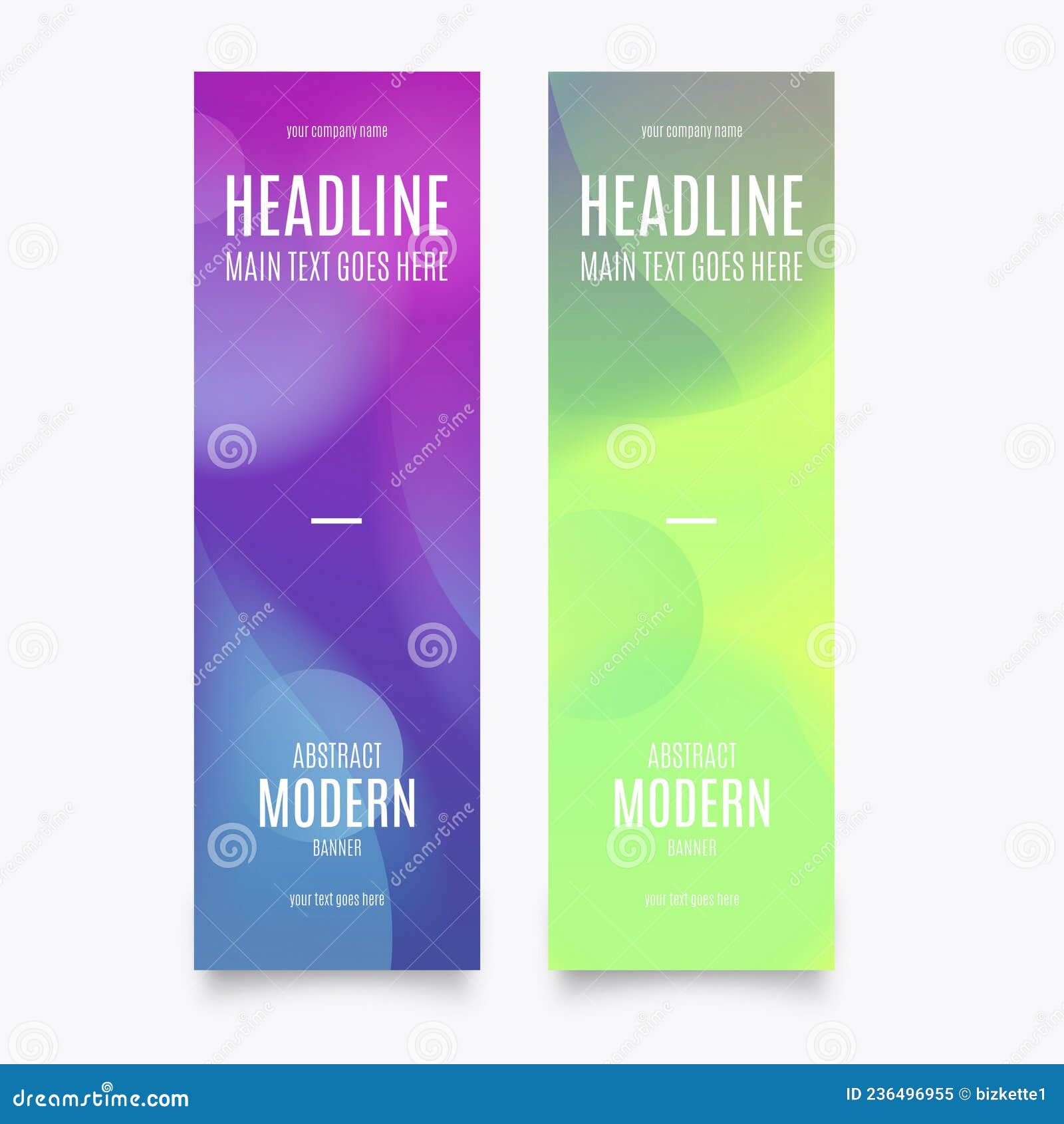 Vertical Modern Banner Template Design Illustration Stock Vector ...