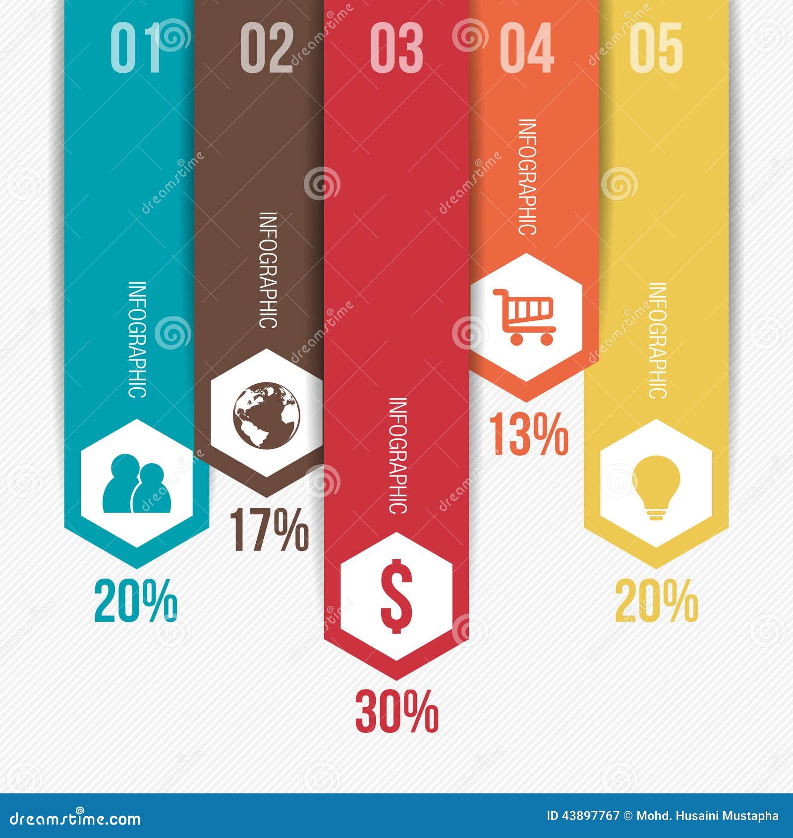 Vertical Modern Infographic Template Stock Vector - Illustration of ...