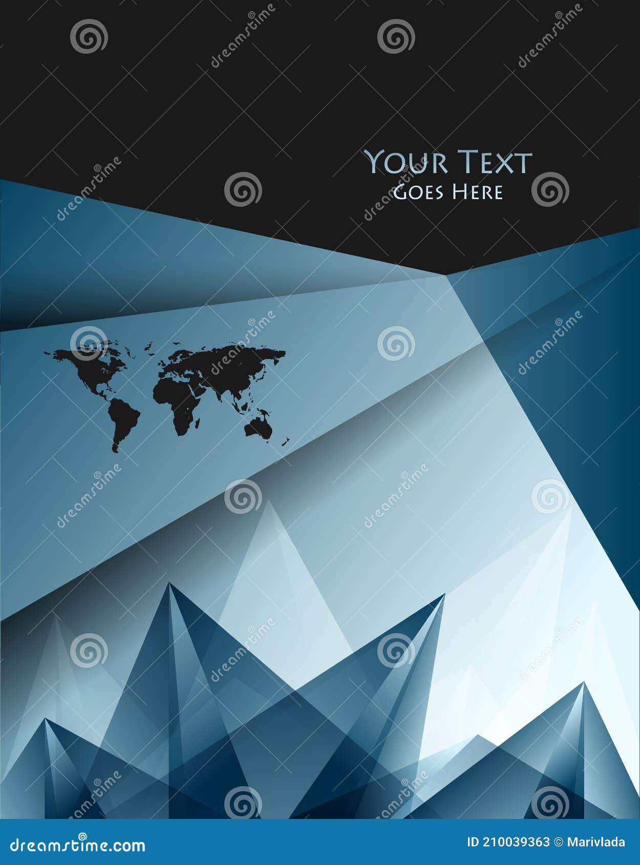 Vertical modern template stock vector. Illustration of booklet - 210039363