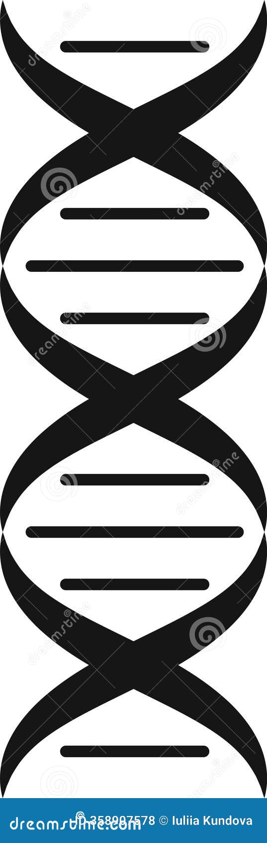 Vertical Monochrome Representation of DNA Structure Forming a Double ...