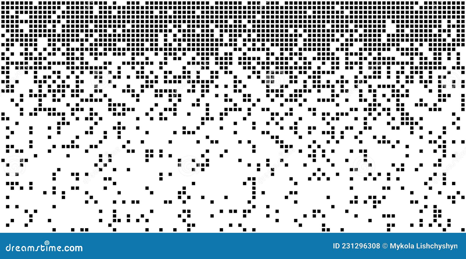 Vertical Mosaic With Failing Pixels. Dispersed Vector Background ...