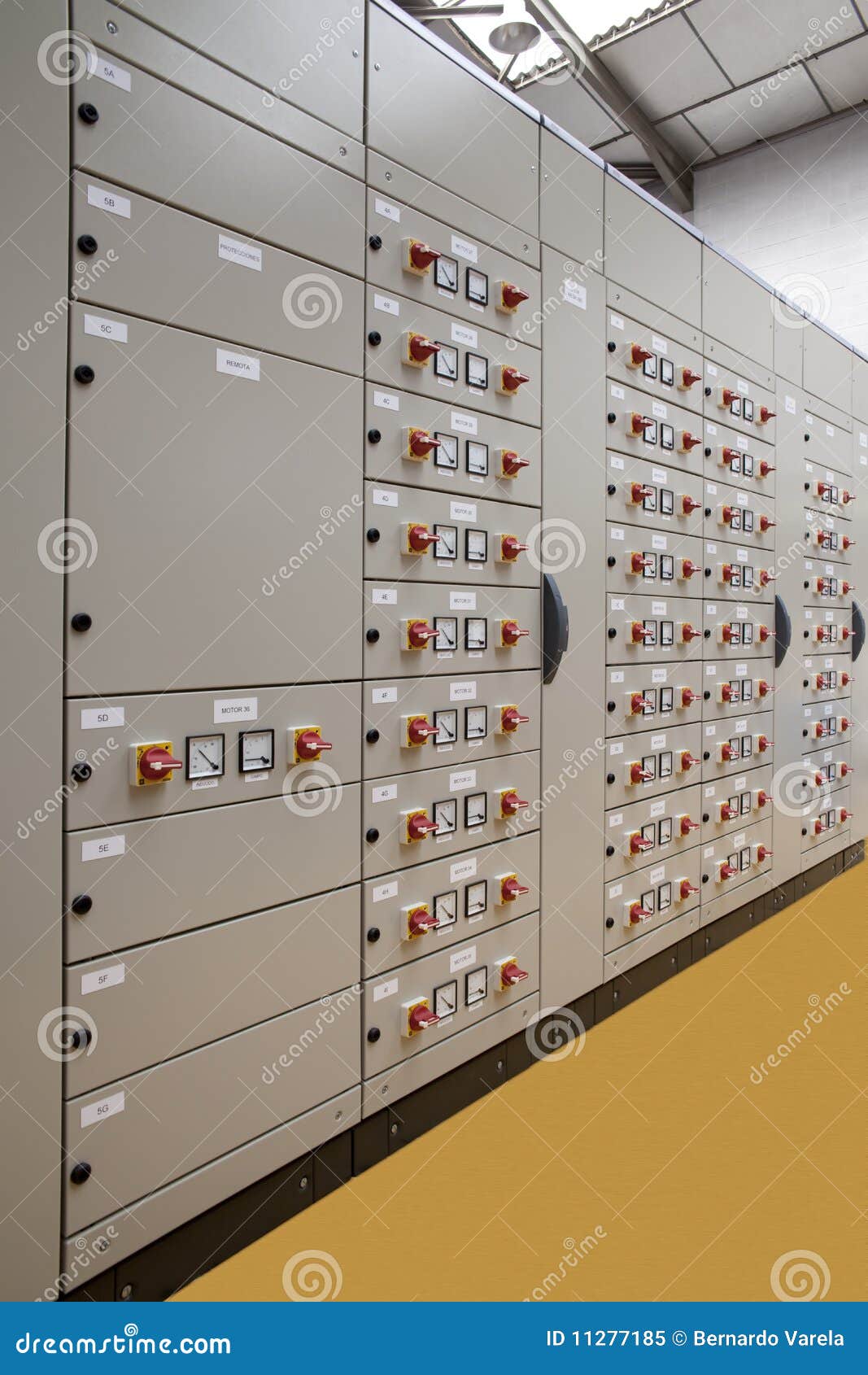 Vertical Motors Control Center Stock Image - Image of electrical ...
