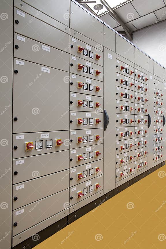 Vertical Motors Control Center Stock Image - Image of electrical ...