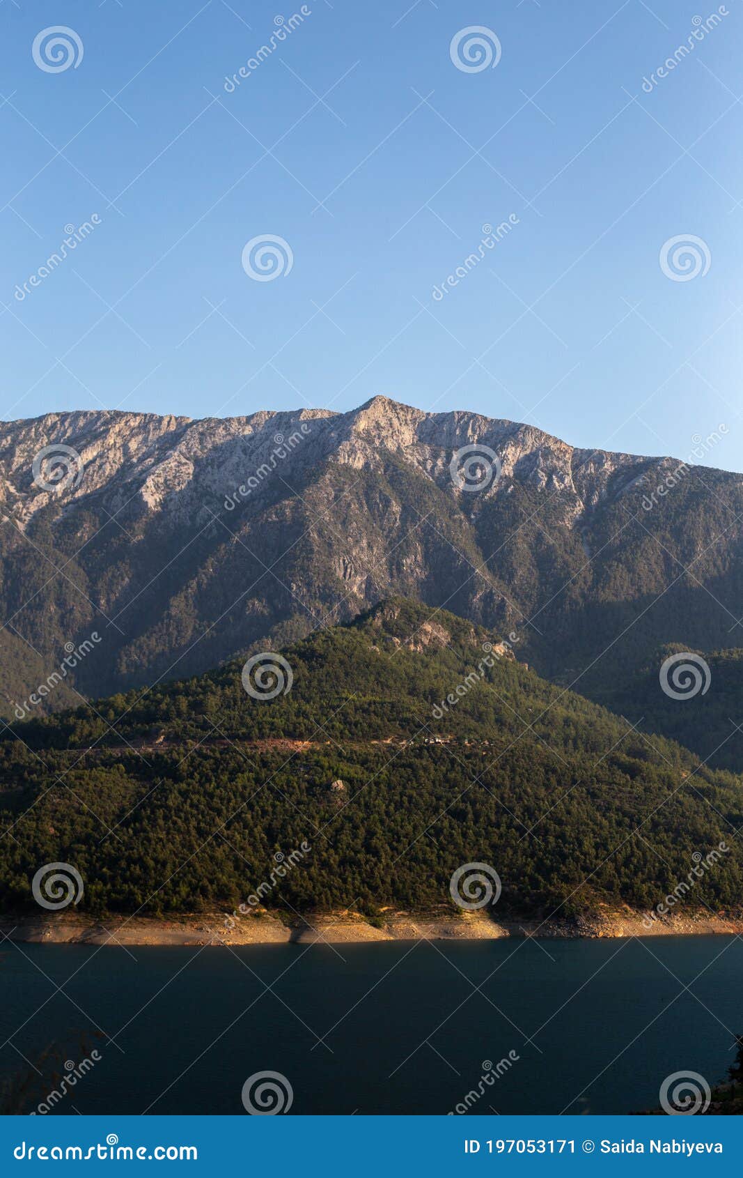 Vertical Mountain Landscape Shot on Sunny Day Stock Image - Image of ...