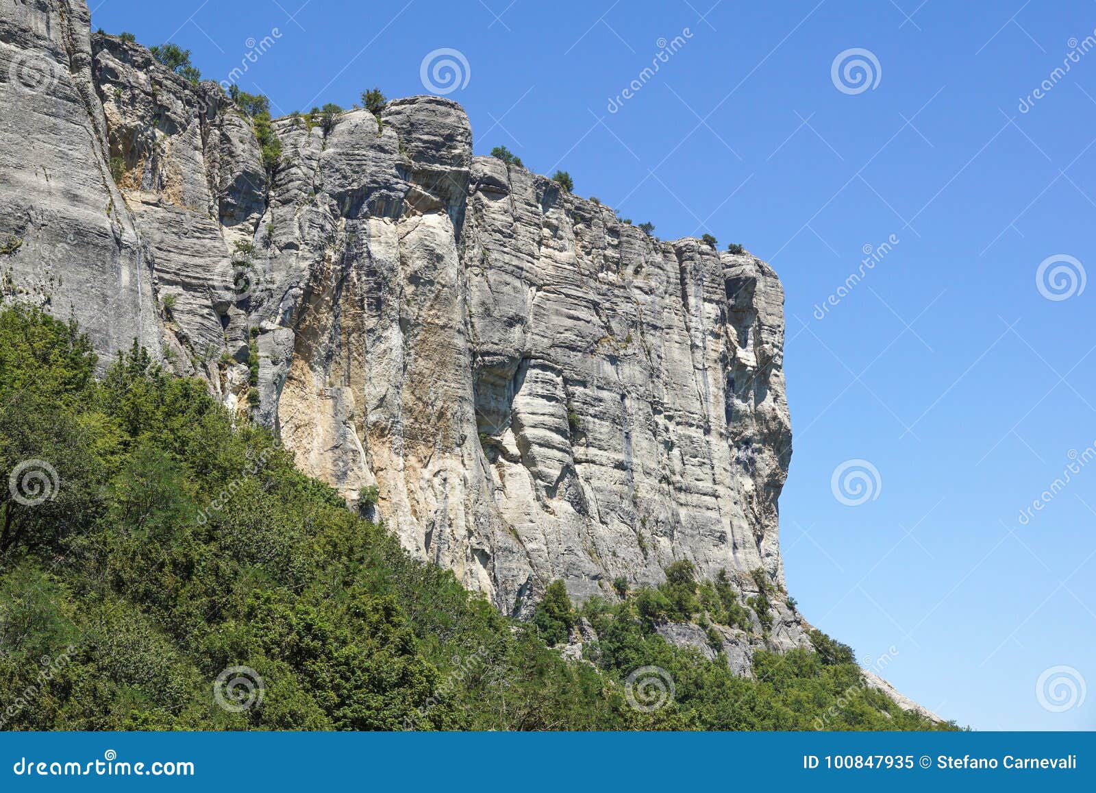 Vertical Mountain . Rock Climbing the Steep Cliffs of the Mountains ...