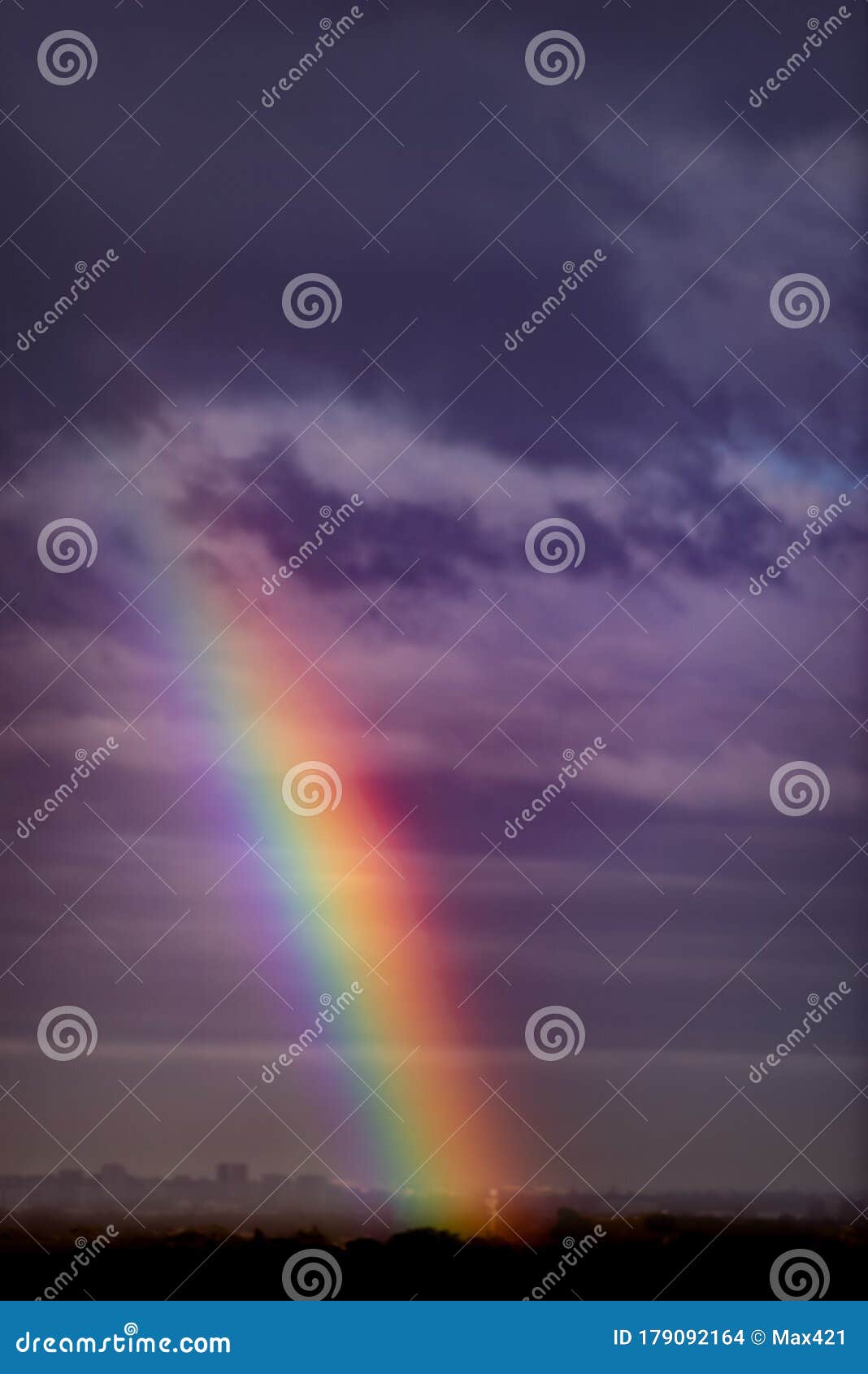 Vertical Natural Rainbow Beam Stock Photo - Image of vertical, weather ...