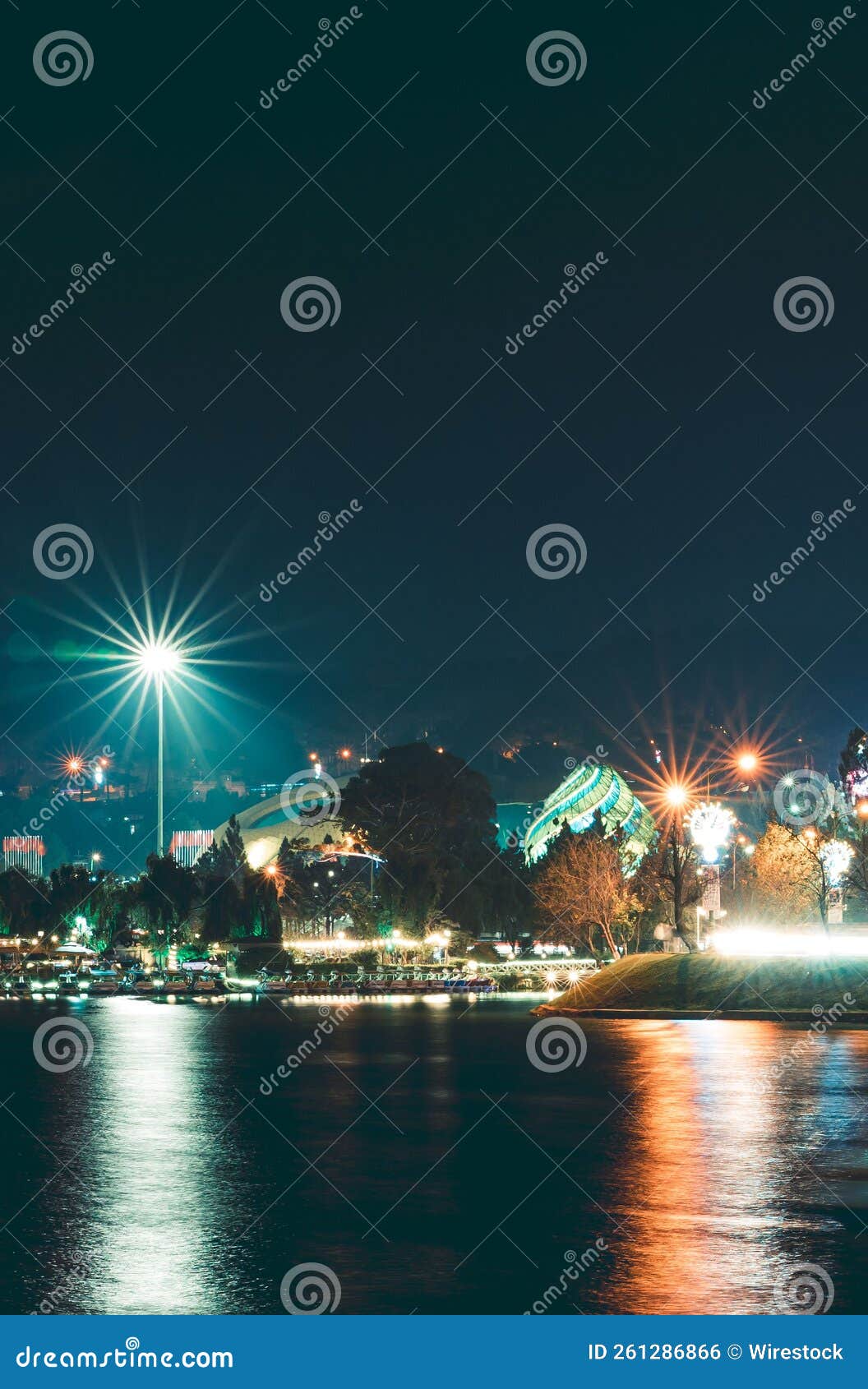 Vertical Night View of a Landscape in Vietnam Stock Photo - Image of ...