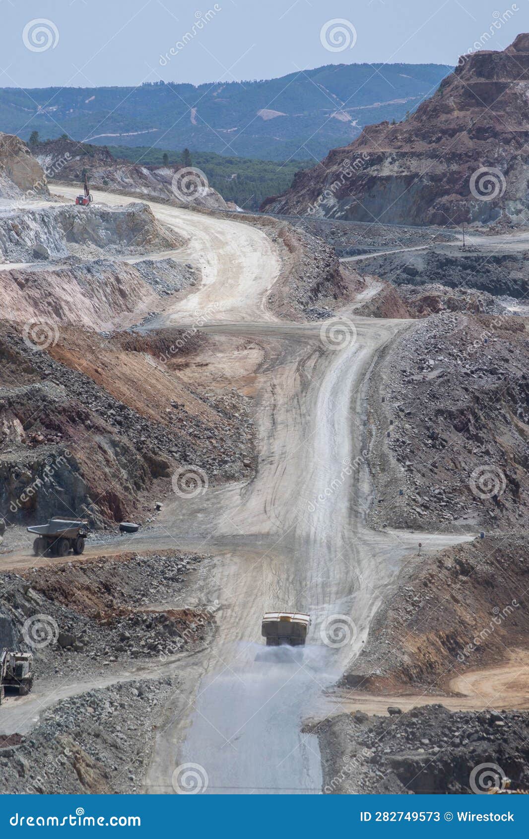 Vertical of a Off-road Vehicles Driving on a Dirt Road during an Open ...