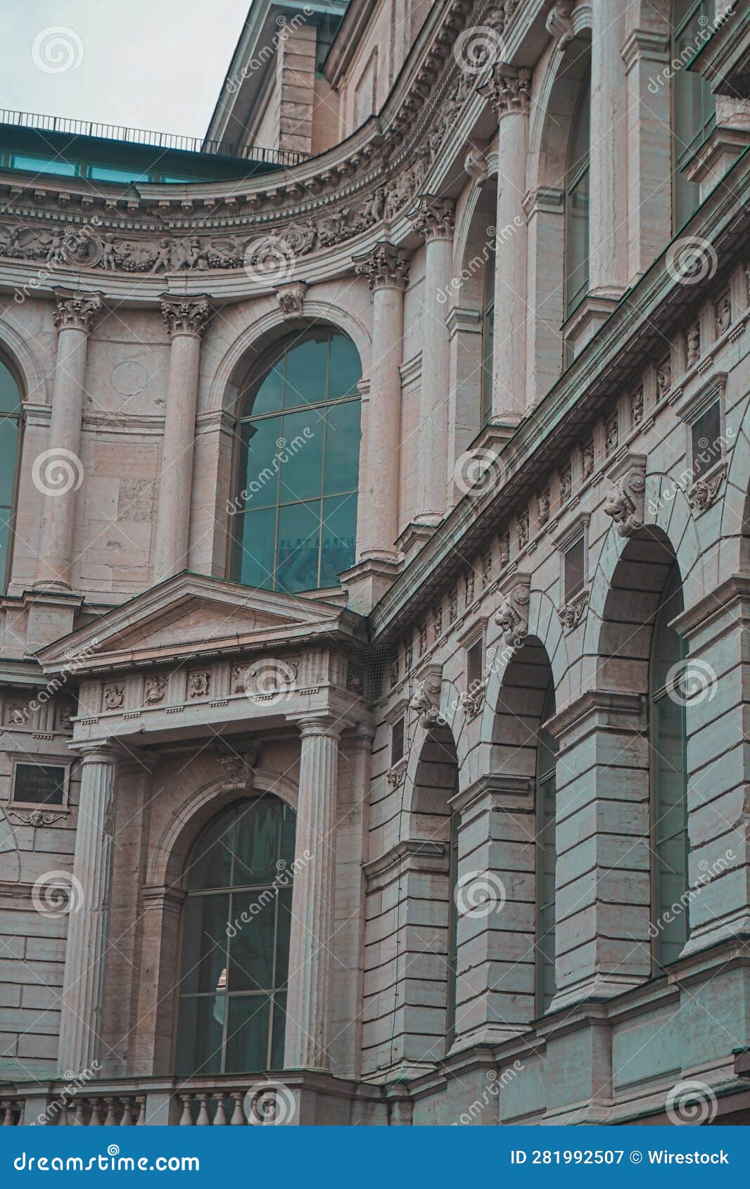 Vertical of an Old Building with Sculptures in Germany Stock Image ...