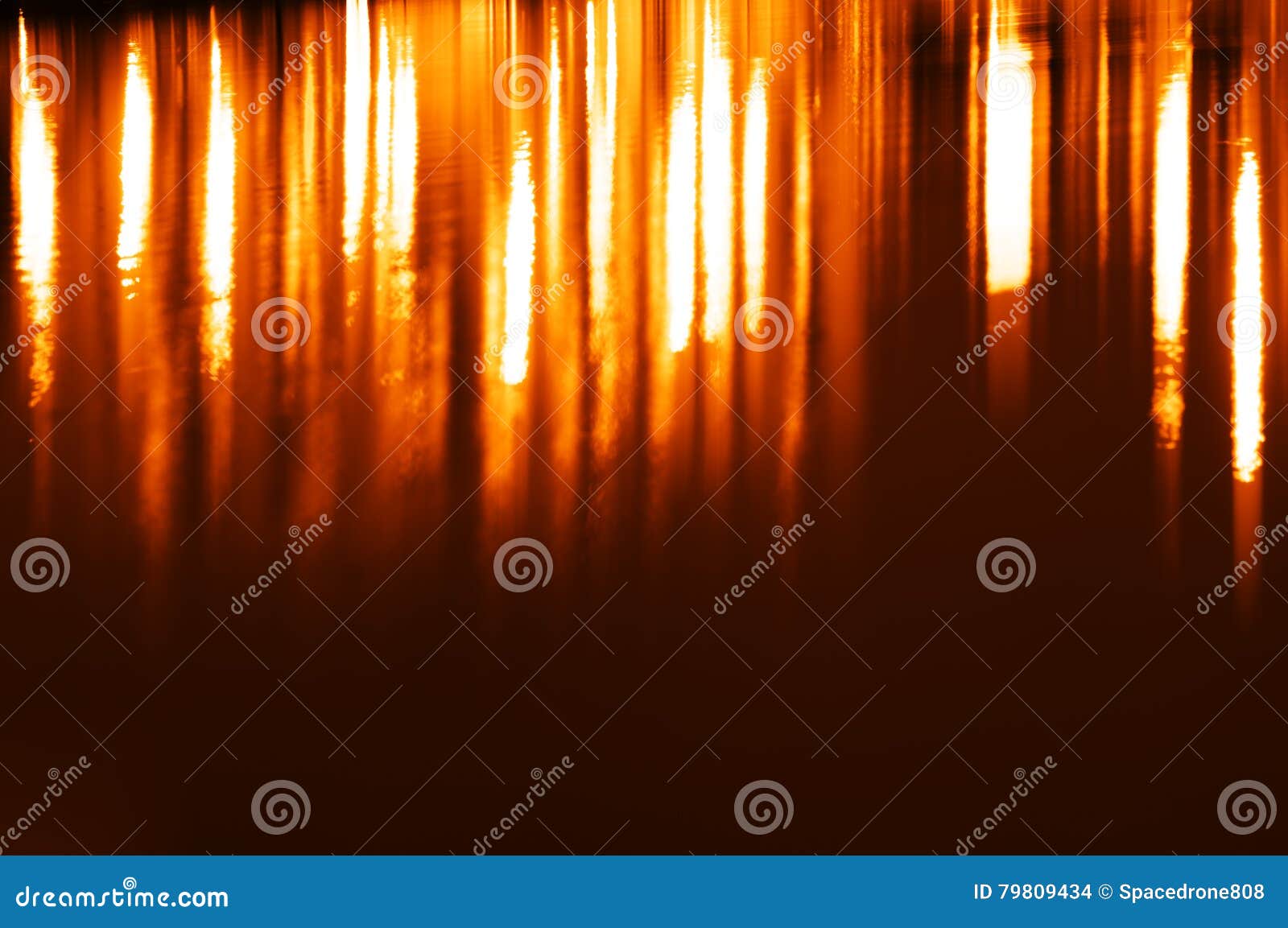 Vertical Orange Water Reflections Background Stock Illustration ...