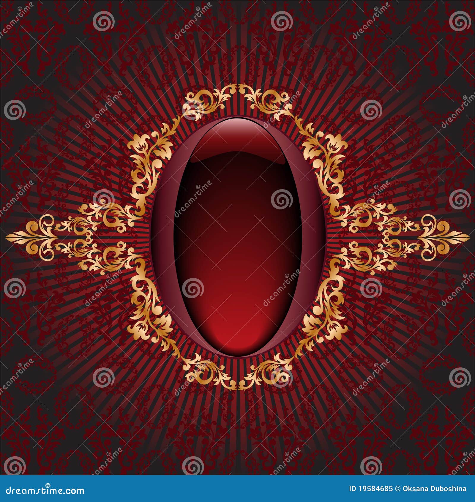 Vertical oval vignette stock vector. Illustration of classic - 19584685