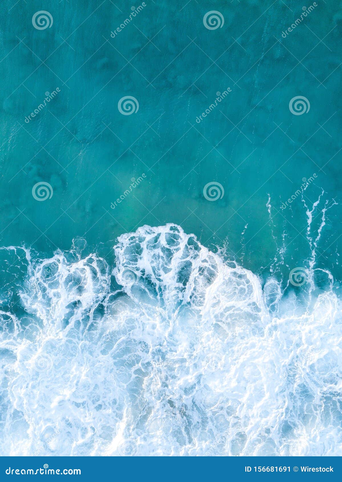 Vertical Overhead Shot of Clear Blue Ocean Waves Stock Image - Image of ...