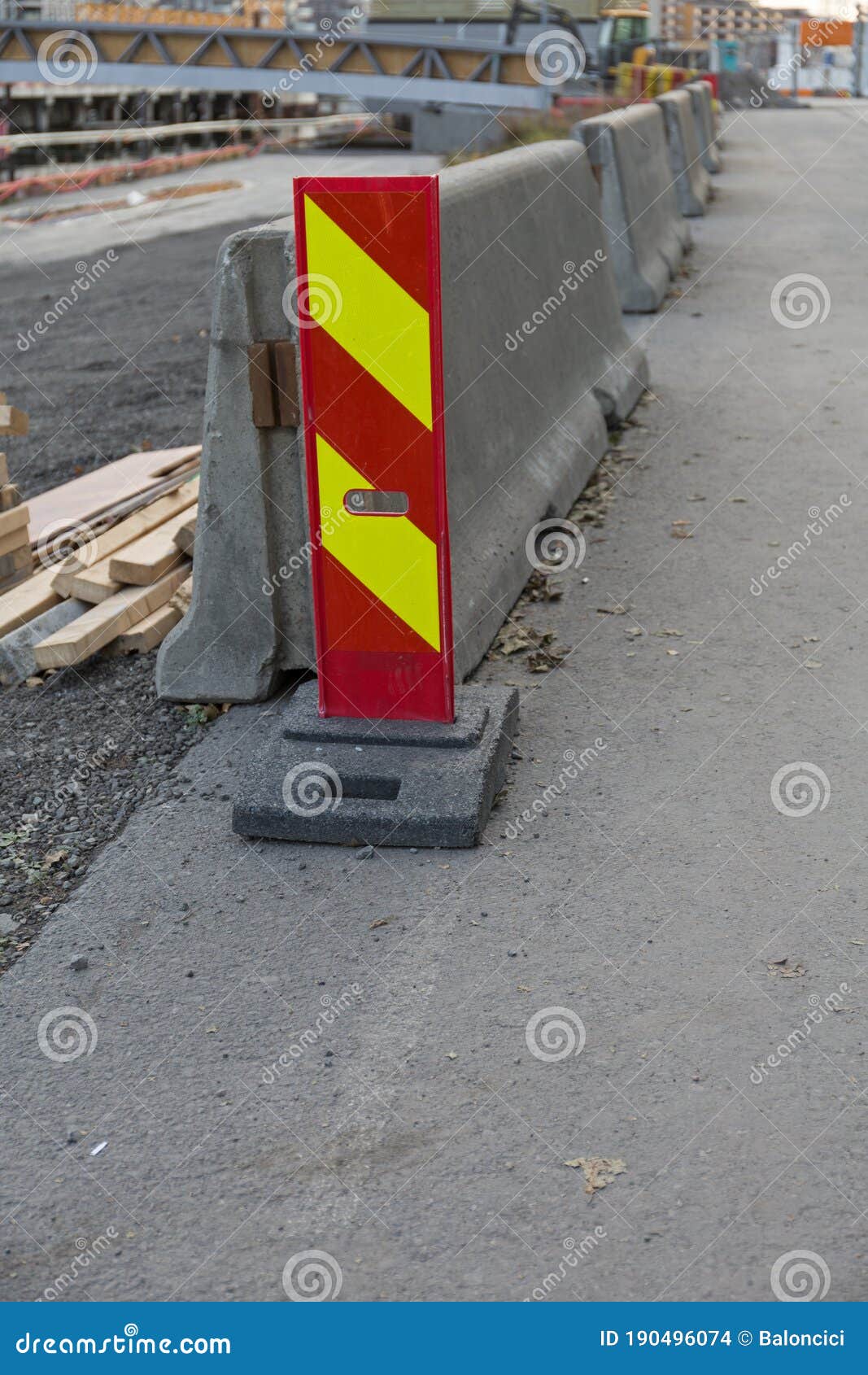 Vertical Panel Barrier Sign Stock Photo - Image of structure, industry ...