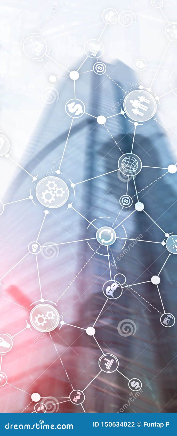 Vertical Panorama Banner. Business Process Structure Industrial ...