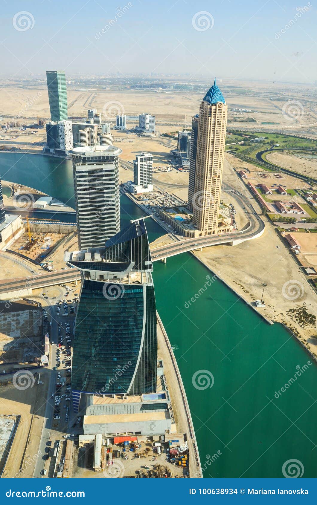 Aerial View of Downtown Dubai Stock Photo - Image of building, arabia ...