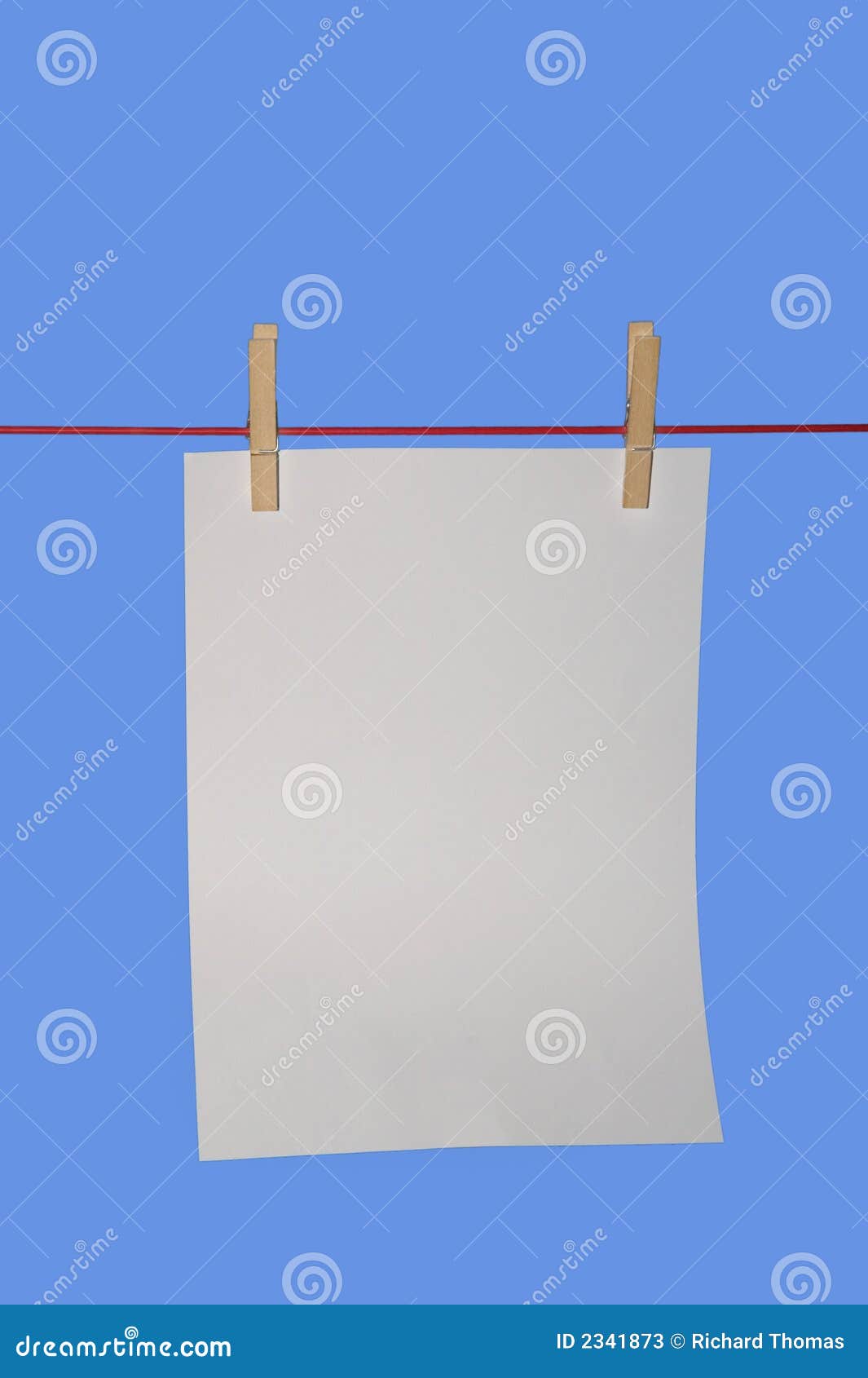 Vertical Paper on Washing Line Stock Image - Image of pegs, vibrant ...
