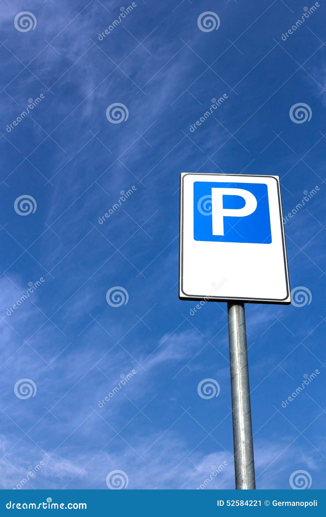 Vertical parking signal stock image. Image of parking - 52584221