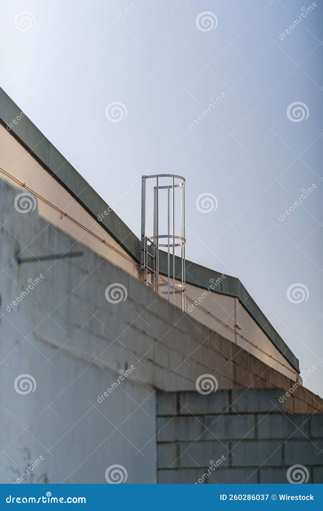 Vertical Partial View of an Unfinished Building S Exterior Under the ...