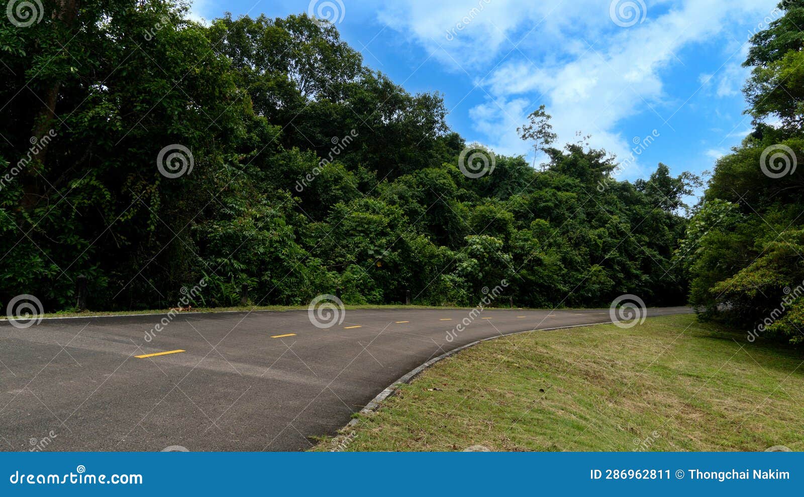 Vertical Path of Asphalt Road and Curve Ahead. Stock Image - Image of ...