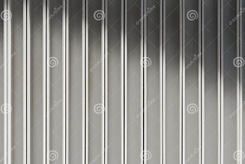 Vertical Pattern Background in White Metal Stock Image - Image of ...