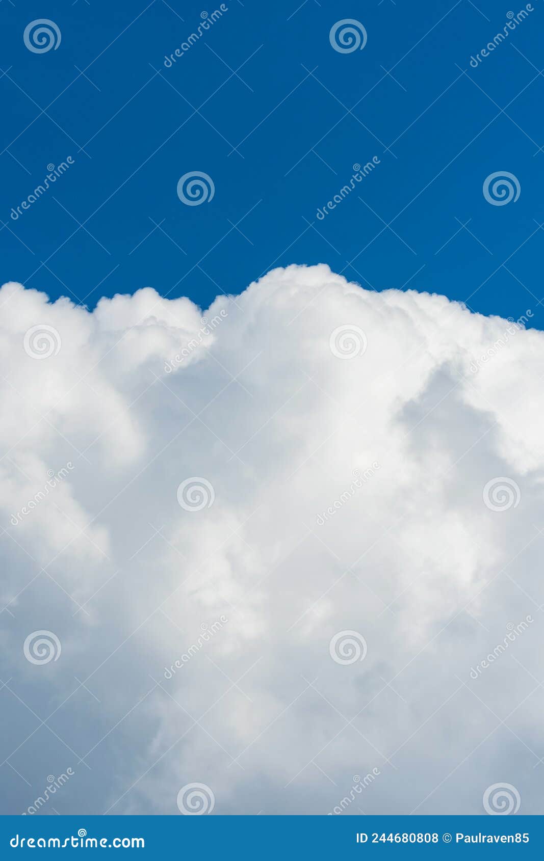 Vertical Photo of Beautiful Dense White Clouds at the Bottom of the ...