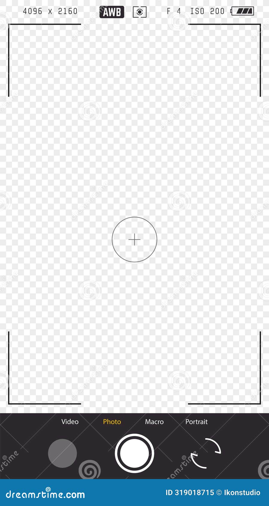 Vertical Photo Camera Overlay Stock Illustration - Illustration of ...
