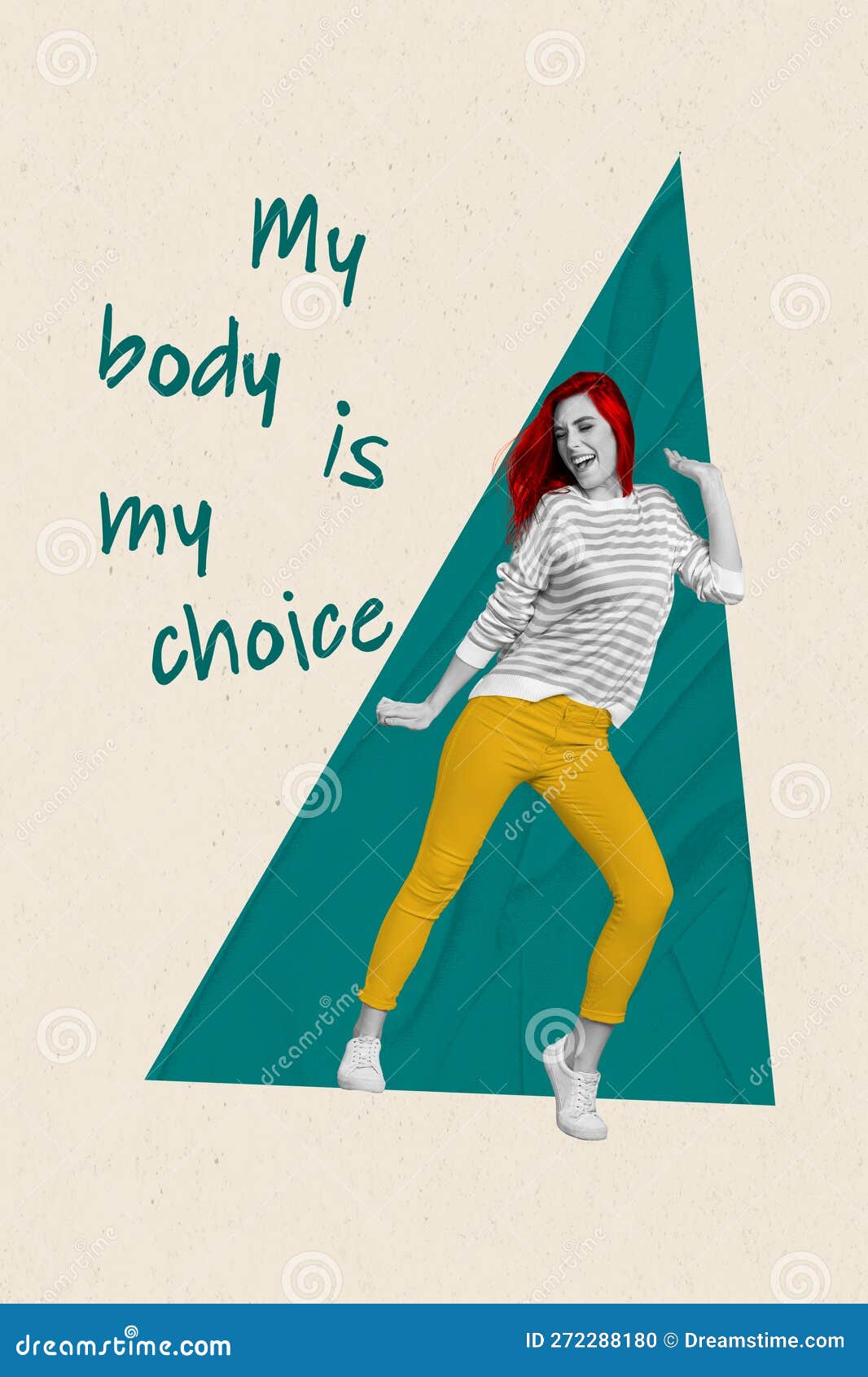 Vertical Photo Of Funny Careless Girl Dancing Her Way Act Like Wants