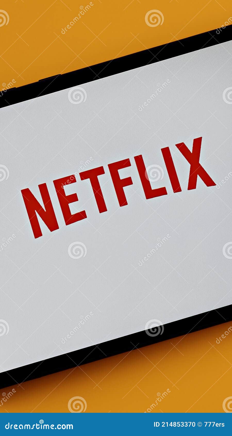 Vertical Photo of a Tablet with Netflix Streaming Provider Logo on the ...