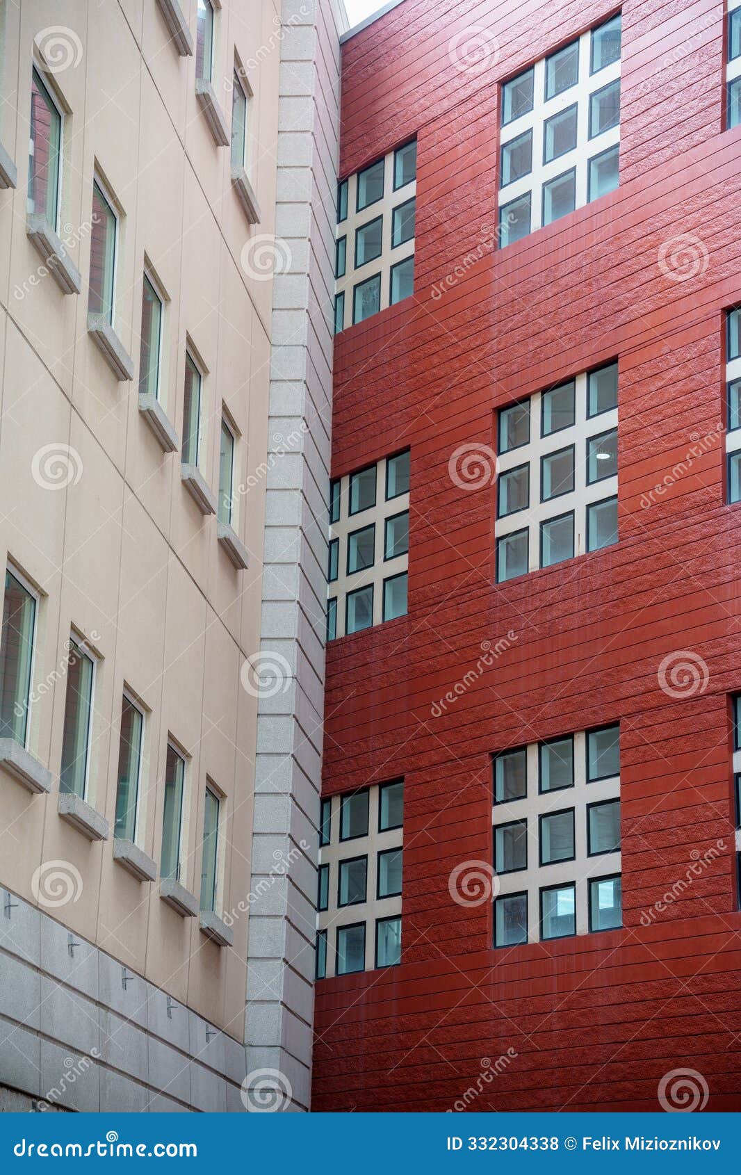 Vertical Photo of Two Building Walls Joined at a Corner Stock Photo ...