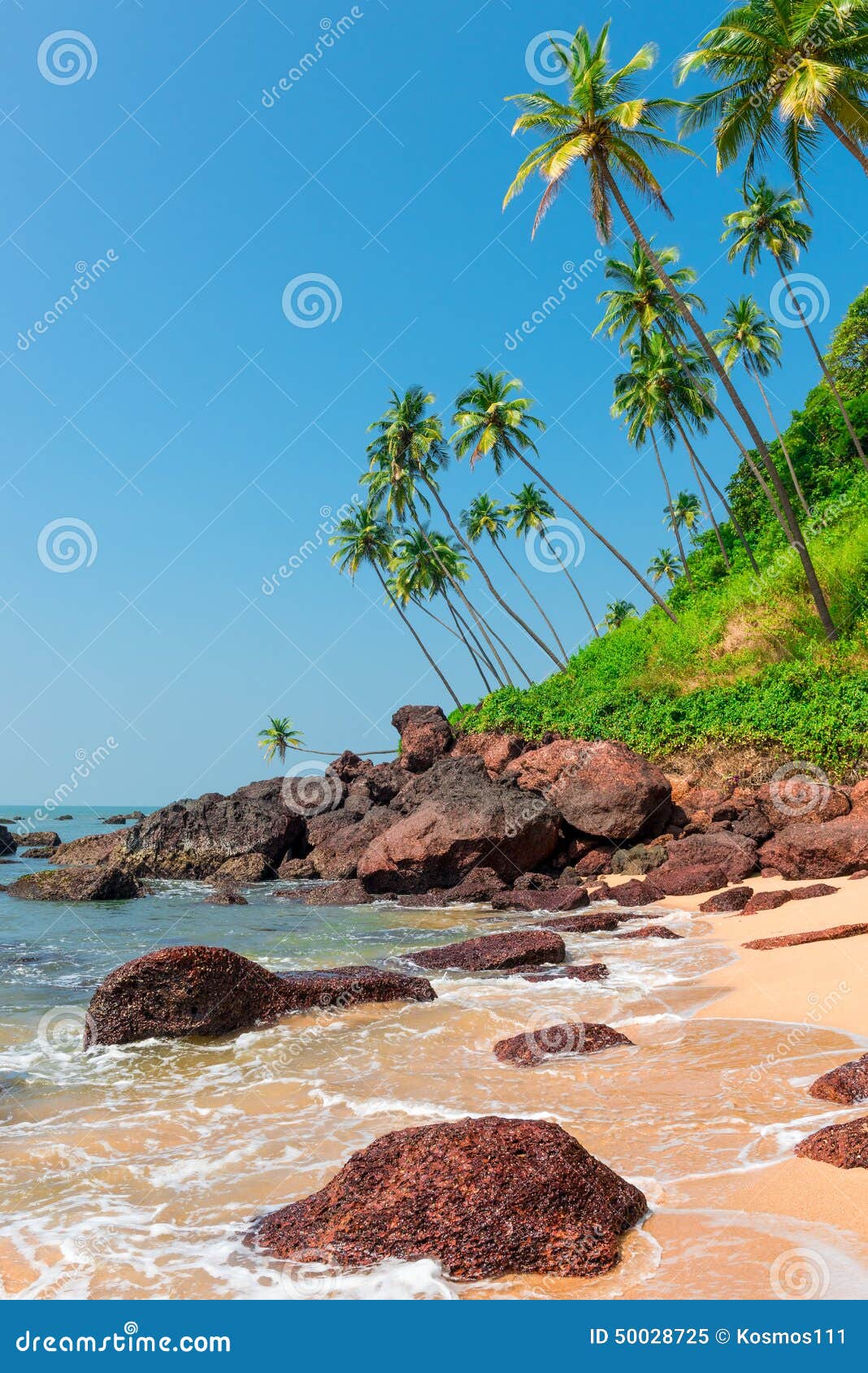 Vertical Picture of Beautiful Beach Stock Image - Image of blue ...
