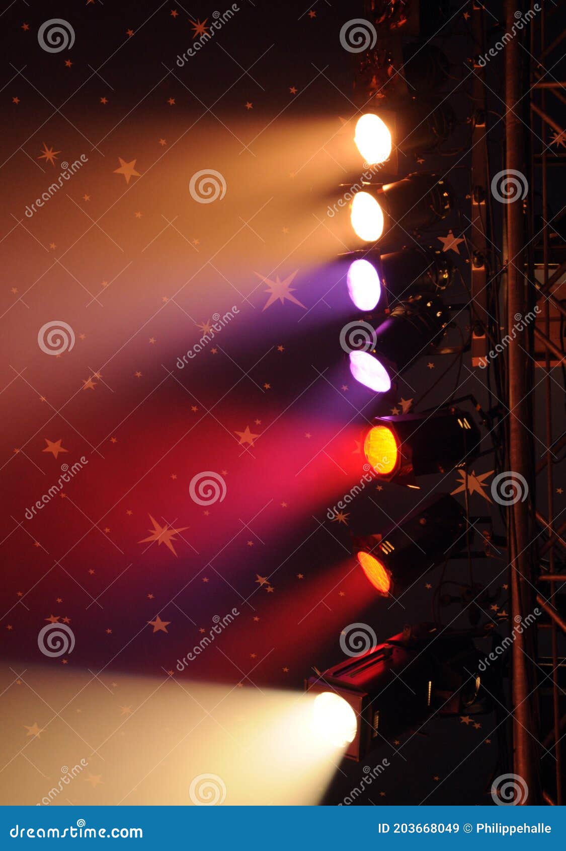 Vertical Picture of Spotlights in a Circus Stock Image - Image of light ...