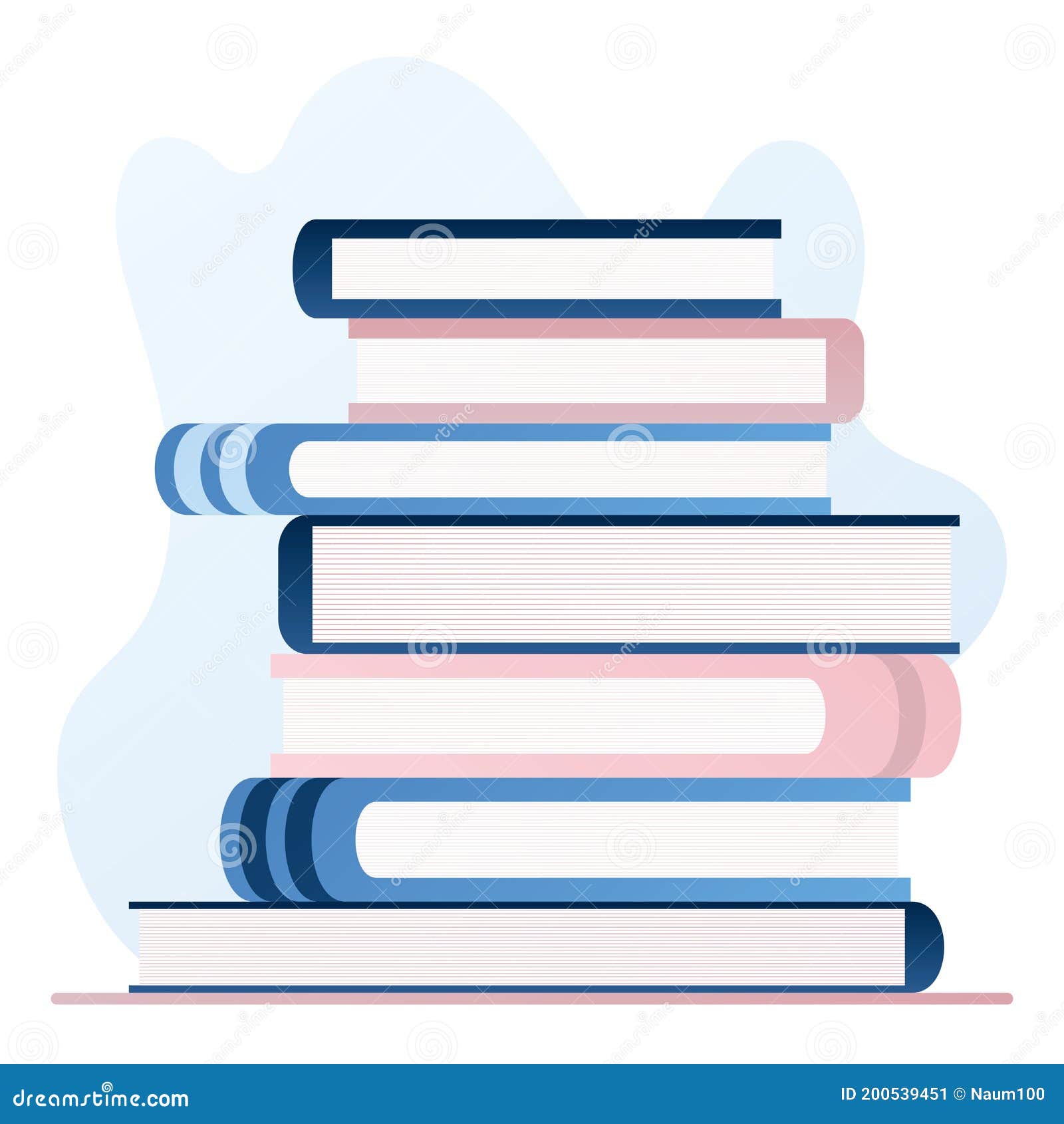 Vertical Pile of Books. Education or Learning Elements Stock Vector ...