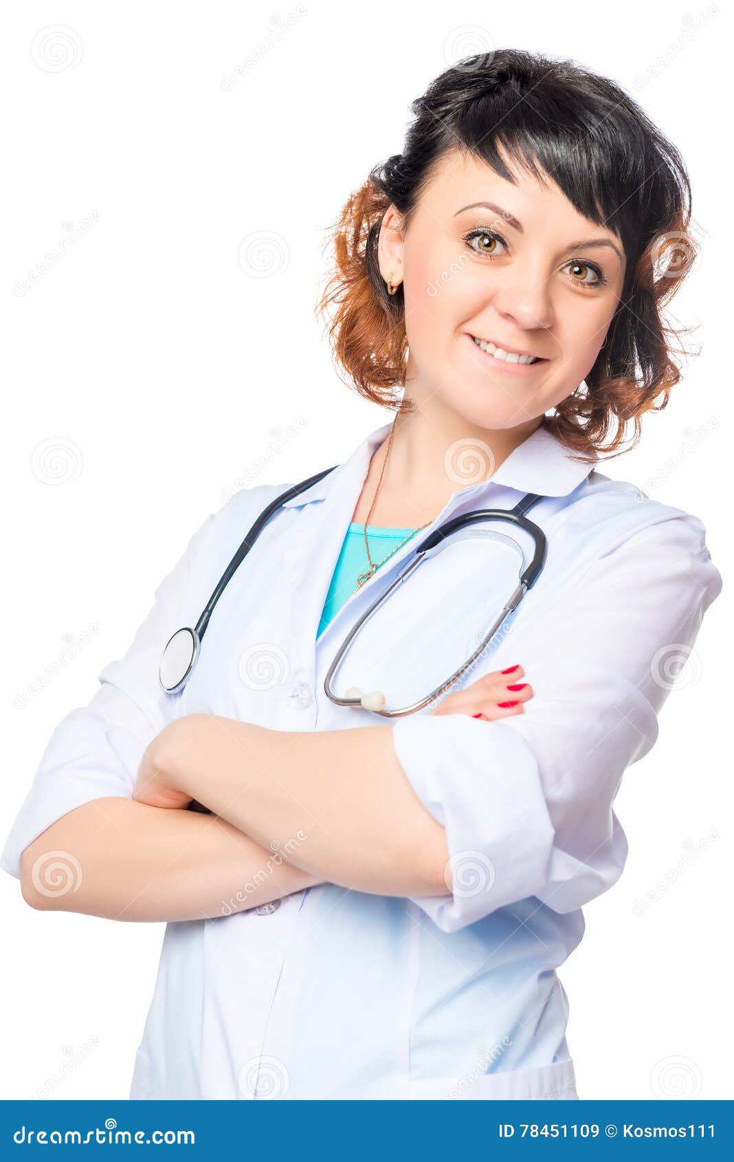 Vertical Portrait of a Beautiful Doctor Stock Image - Image of ...