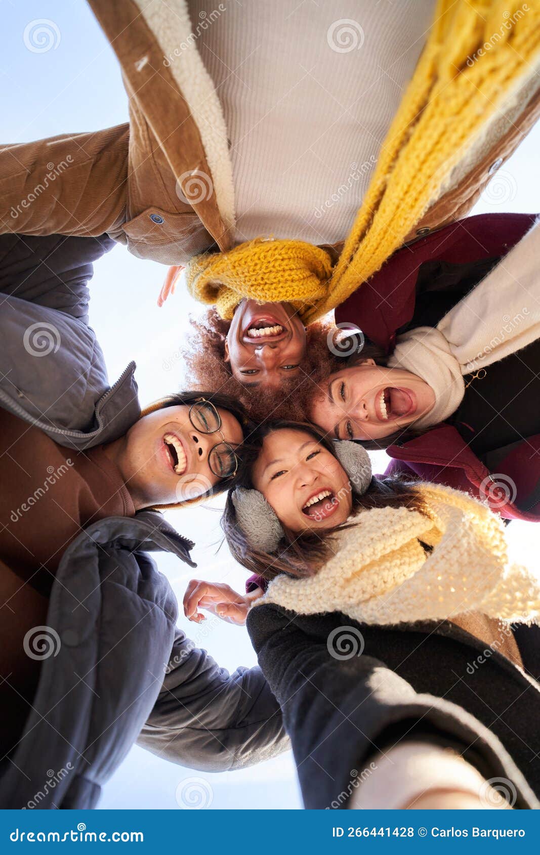 Vertical Portrait of a Group of Students are Together, Happy and ...