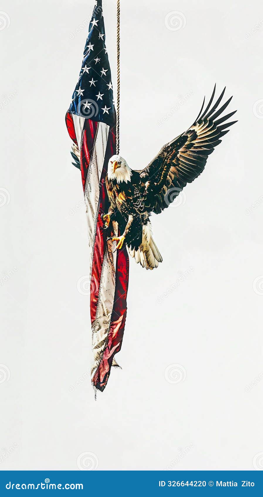 Vertical Portrait of a Patriotic USA Eagle Stock Photo - Image of ...