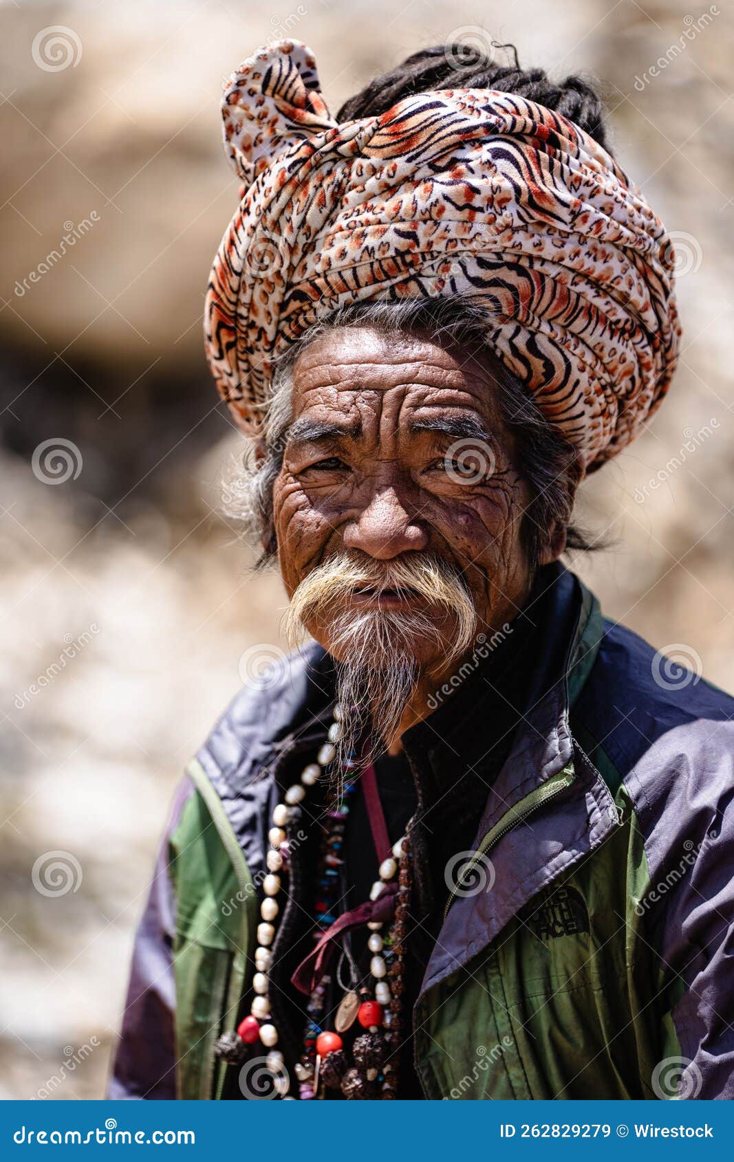 Vertical Portrait of a Pilgrim Giving Blessings Outside the Muktinath ... Vertical Portrait of a Pilgrim Giving Blessings Outside the Muktinath ...