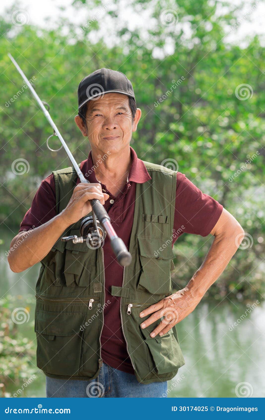 Skillful fisherman stock image. Image of confident, equipment - 30174025