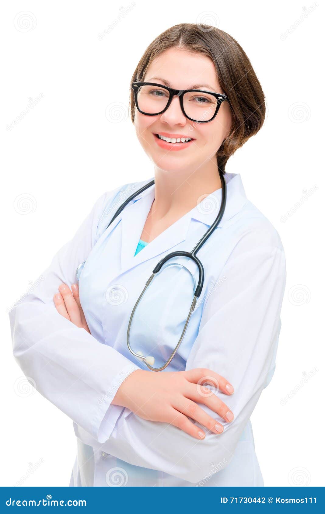 Vertical Portrait of a Young Successful Doctor Stock Photo - Image of ...