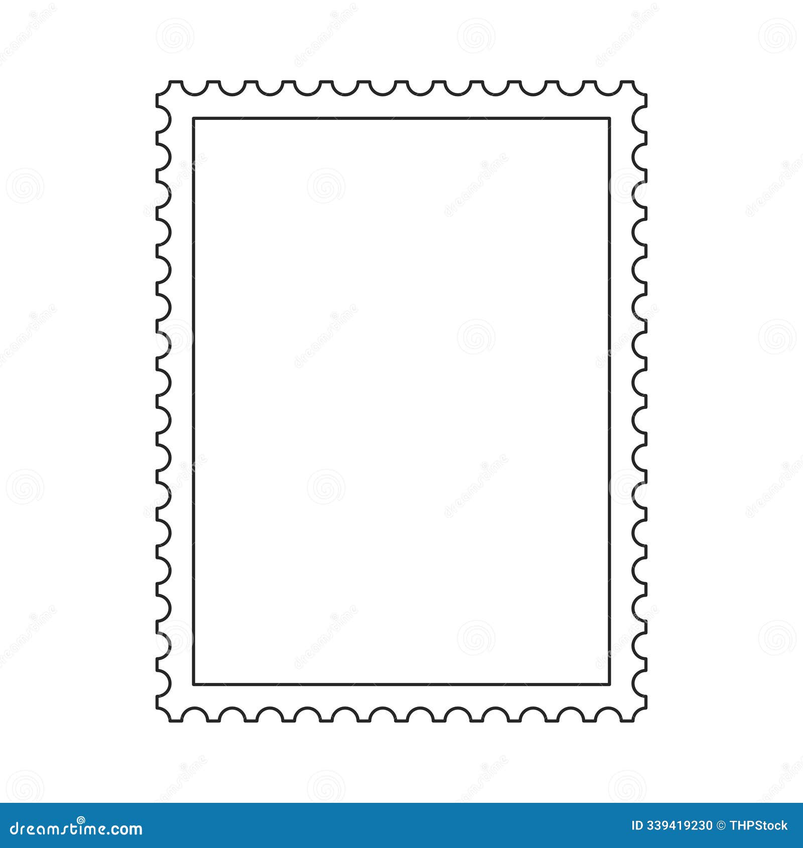 Vertical Postage Stamp Border Vector | CartoonDealer.com #339419228