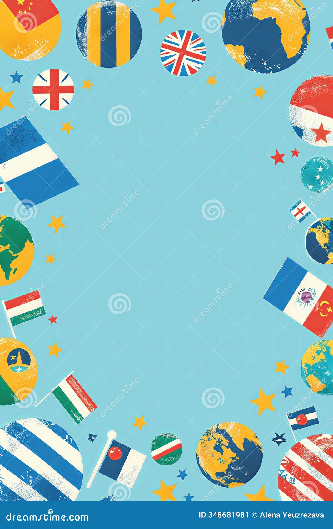 Vertical Poster Background Design in Flat Minimalistic Style, Solid ...