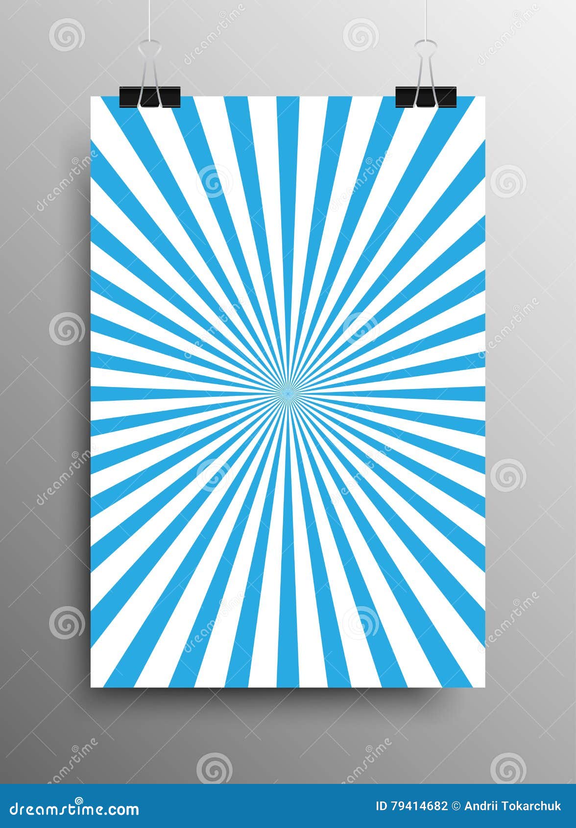 Vertical Poster Blue Shining Sun-Rays. Rays. Stock Vector ...