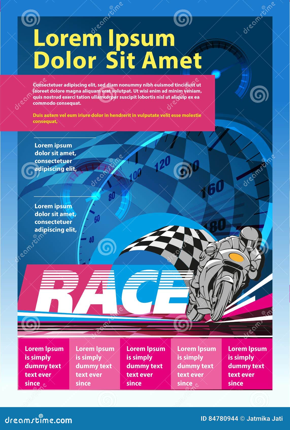 Vertical Poster Race stock vector. Illustration of motor - 84780944