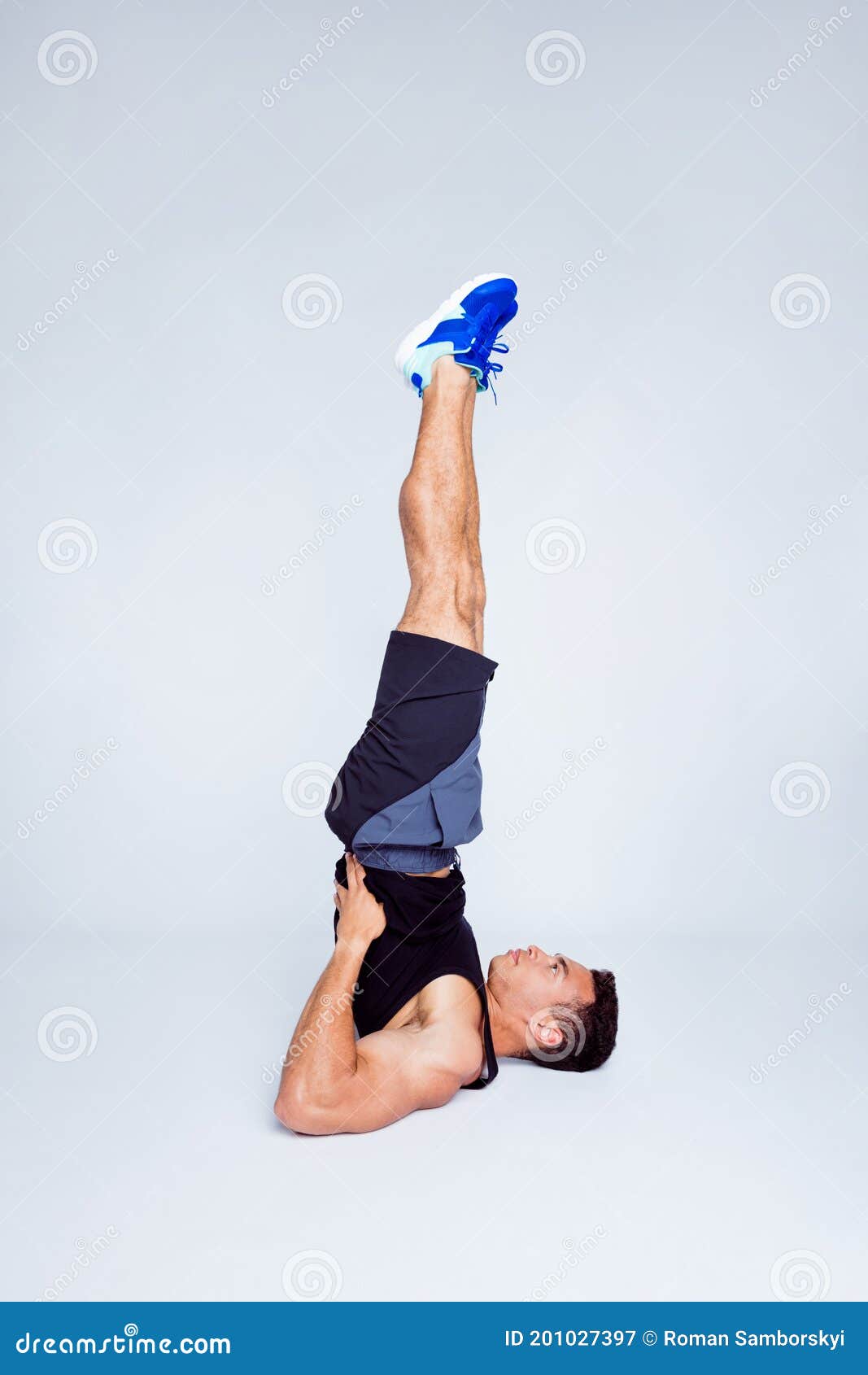 Vertical Profile Side Full Length Body Size View of His he Nice ...