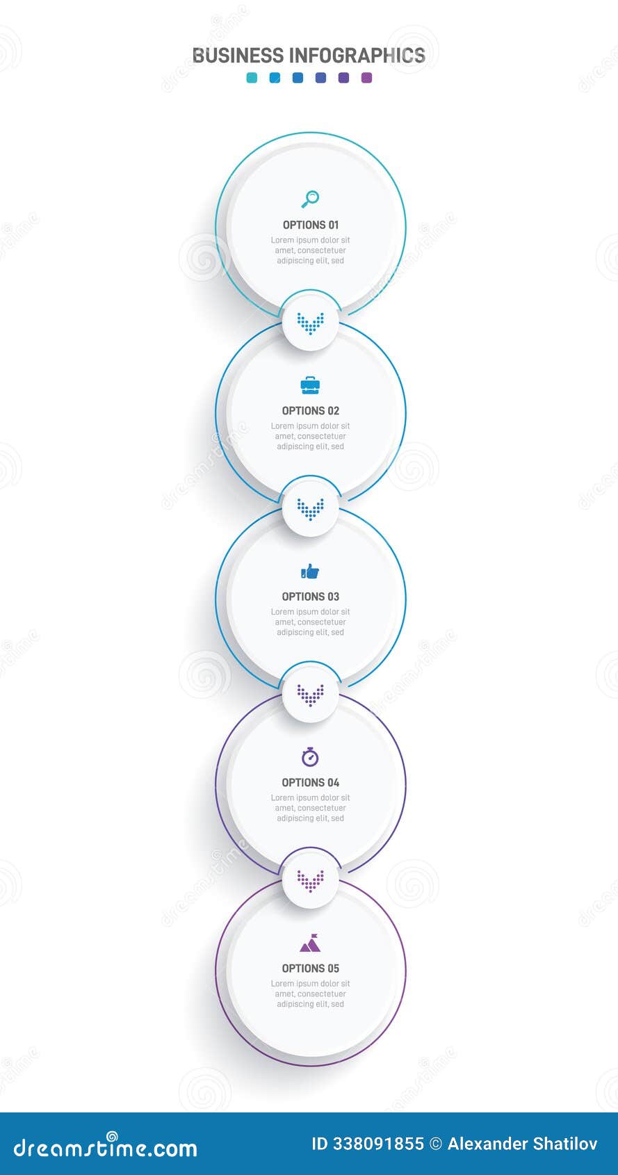 Vertical Progress Bar Featuring 6 Arrow-shaped Elements, Symbolizing ...