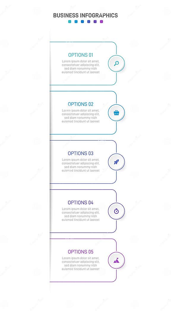Vertical Progress Bar Featuring 5 Arrow-shaped Elements, Symbolizing ...