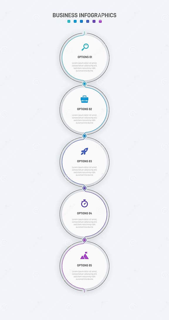 Vertical Progress Bar Featuring 5 Arrow-shaped Elements, Symbolizing ...