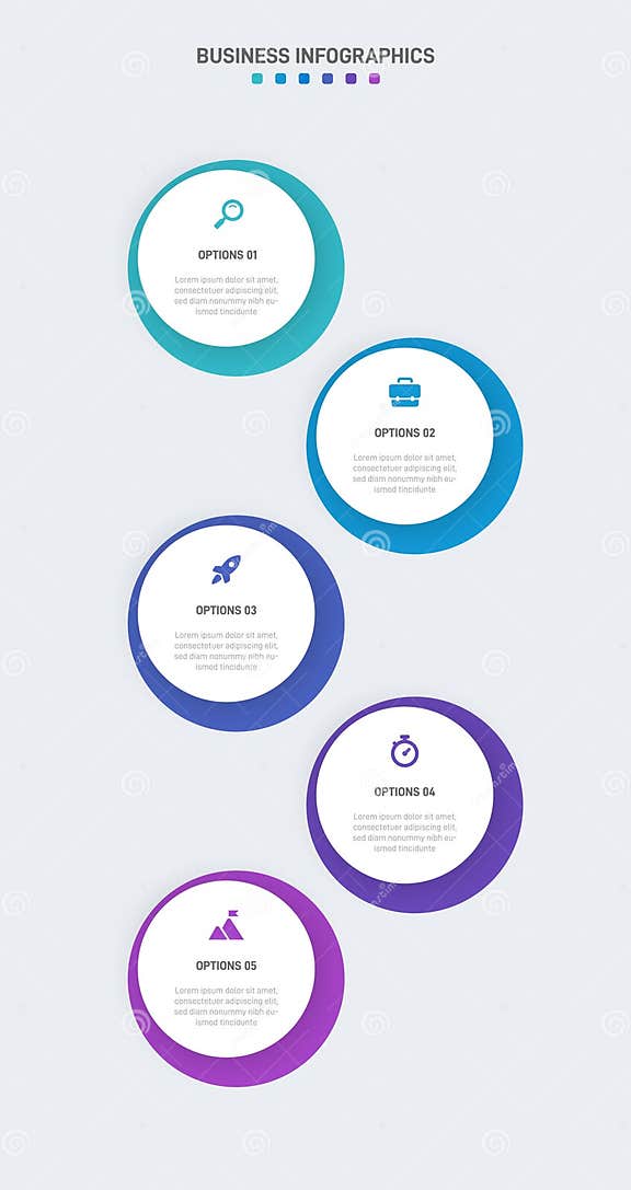 Vertical Progress Bar Featuring 5 Arrow-shaped Elements, Symbolizing ...