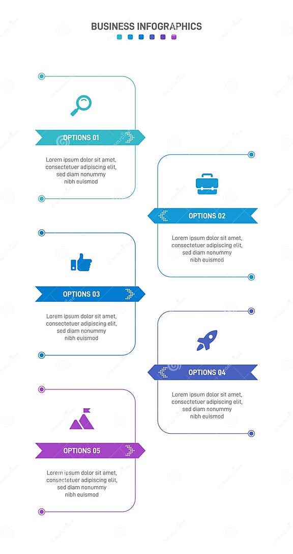 Vertical Progress Bar Featuring 5 Arrow-shaped Elements, Symbolizing ...